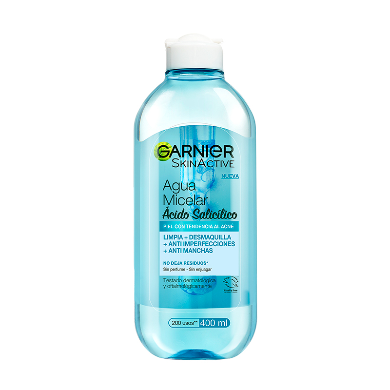 Garnier Agua Micelar Aido Salicilico 400ml - GARNIER SKIN - MegaCosméticos